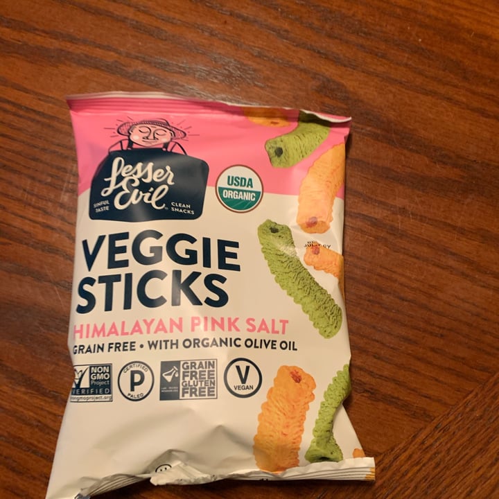 Lesser Evil Snacks Veggie sticks Himalayan Pink Salt Review | abillion