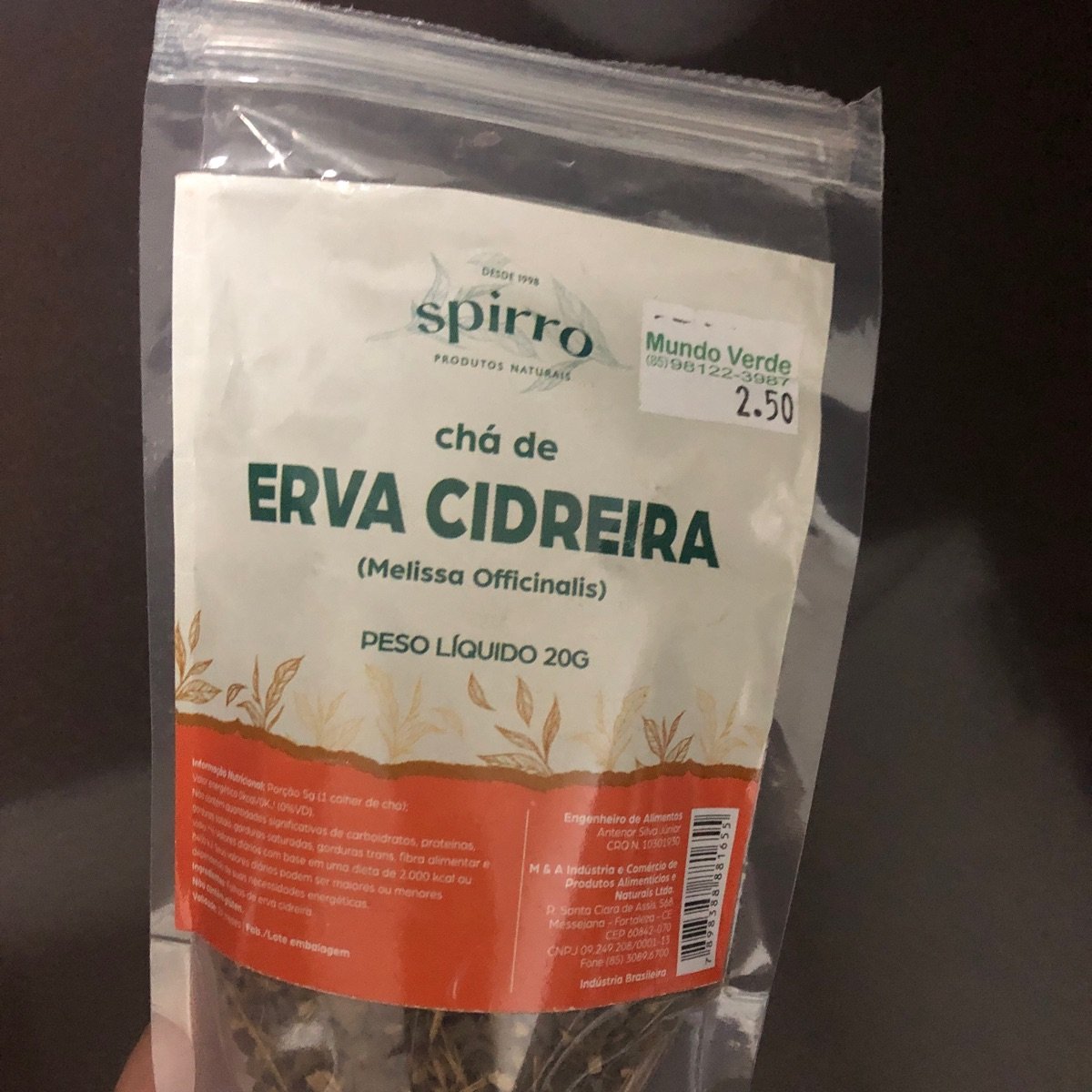erva cidreira from Spirro produtos naturais - Vegan Product Reviews ...