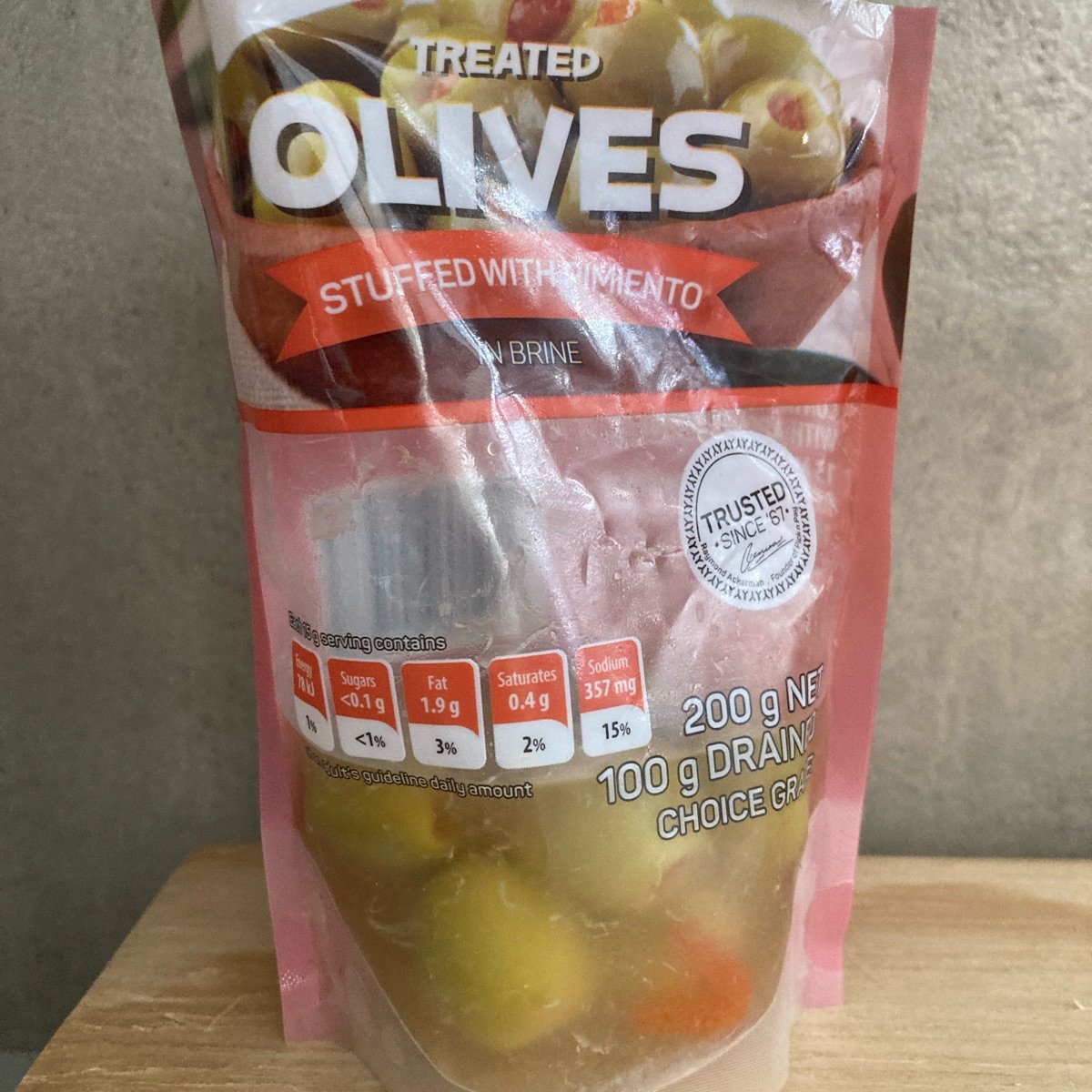 Treated Olives with stuffed pimentos from Pick n Pay - Vegan Product ...
