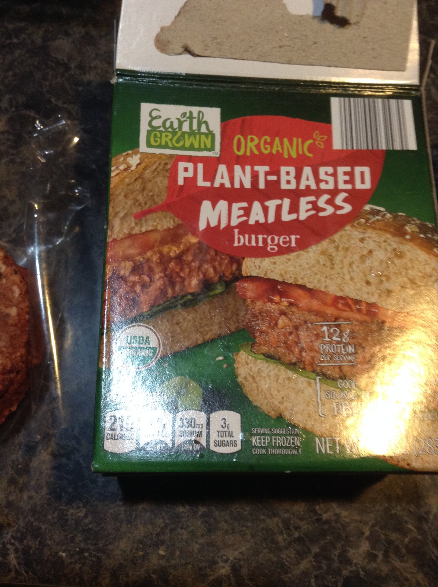 Organic Plant Based Meatless Burger from Earth Grown - Vegan Product ...