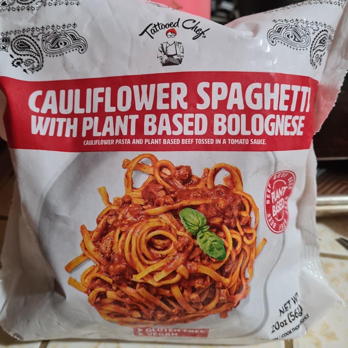 Cauliflower Spaghetti with Plant Based Bolognese from Tattooed Chef ...