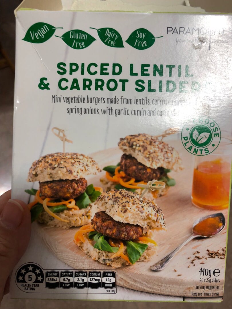 Paramount Spiced Lentil & Carrot Sliders from Paramount - Vegan Product ...