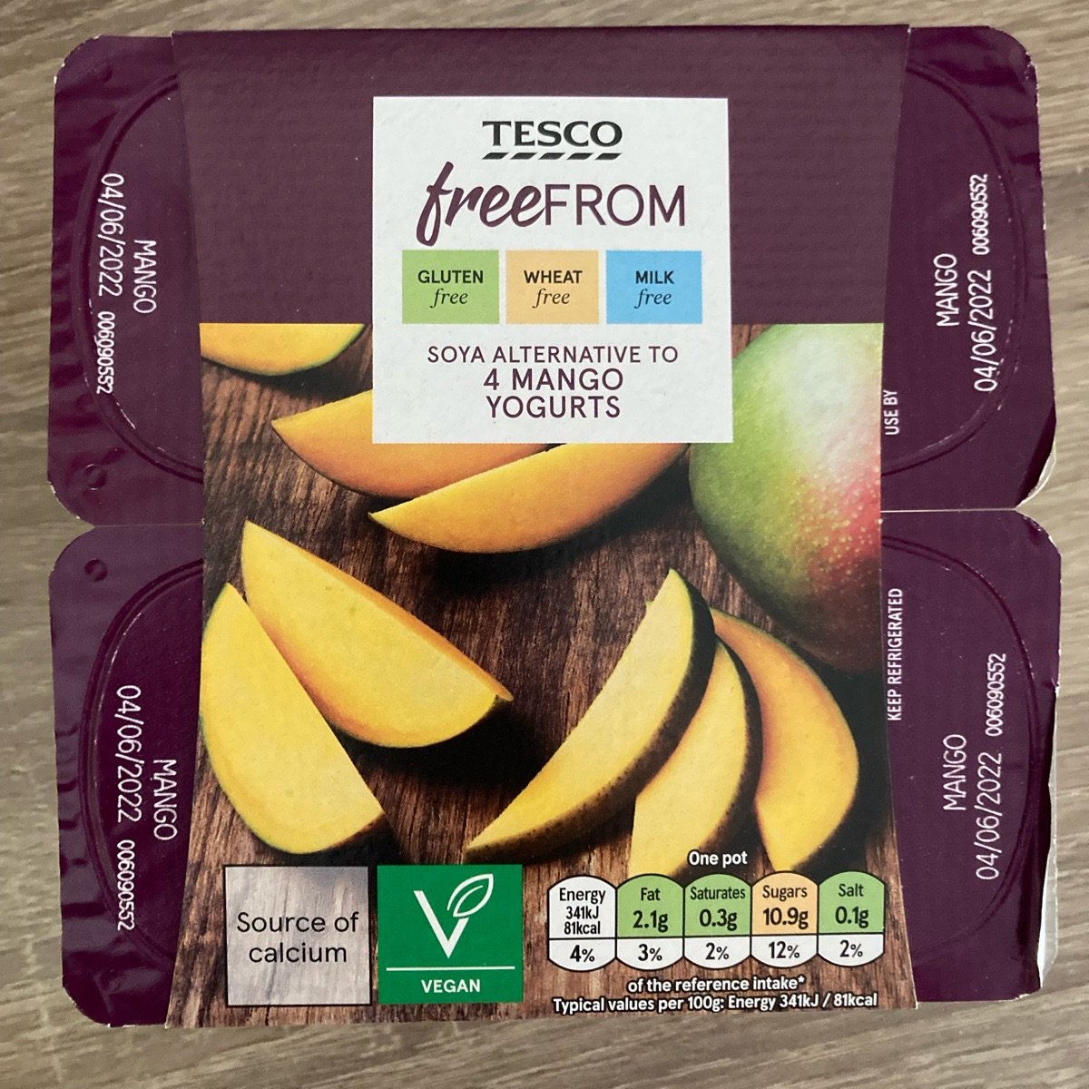 4 mango yogurts from Tesco Free From - Vegan Product Reviews & Ratings ...