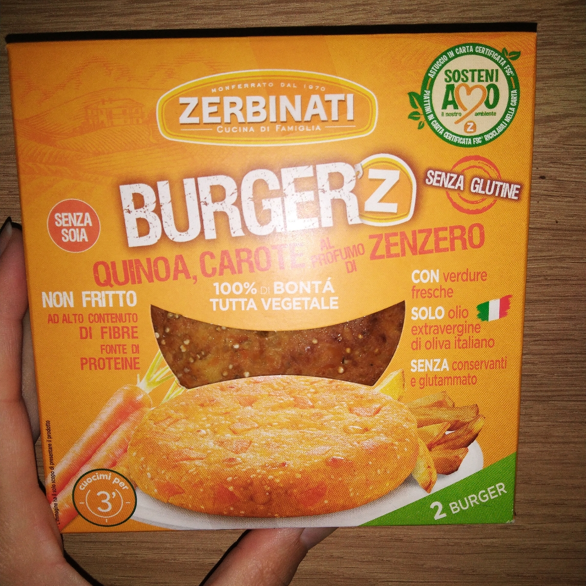 Zerbinati - Burger'Z Quinoa, Carote e Zenzero Review | abillion