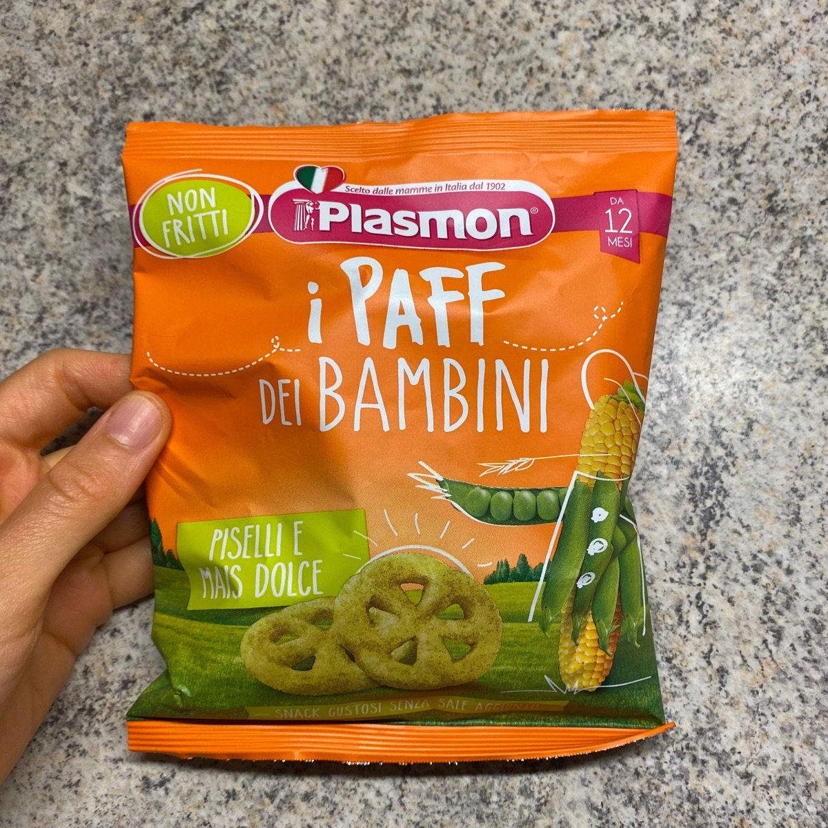 I Paff Dei Bambini - Piselli e Mais dolce from Plasmon - Vegan Product ...