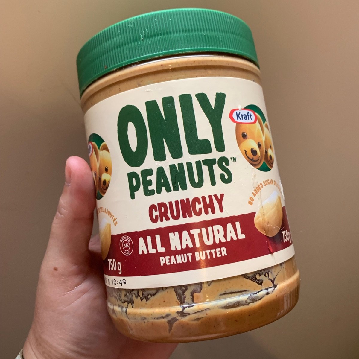 Only Peanuts Crunchy All Natural Peanut Butter from Kraft - Vegan ...