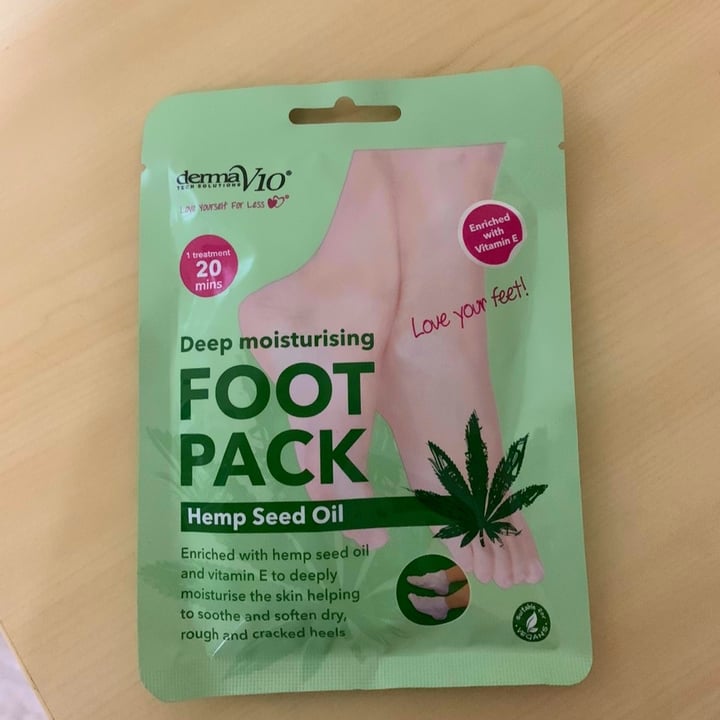 Derma V10 Hemp seed oil foot mask Review | abillion