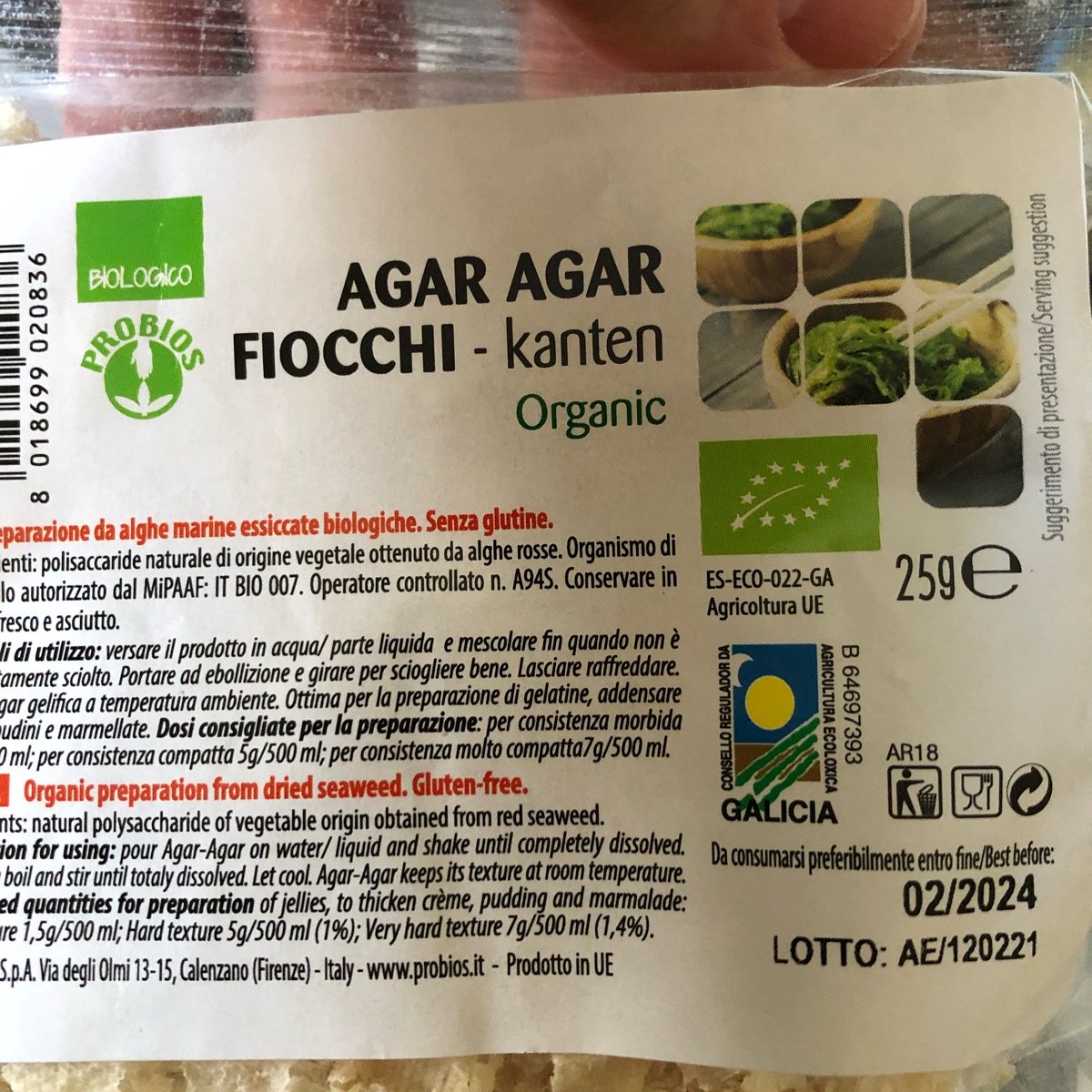 agar agar in fiocchi from La Via Del Grano - Vegan Product Reviews ...