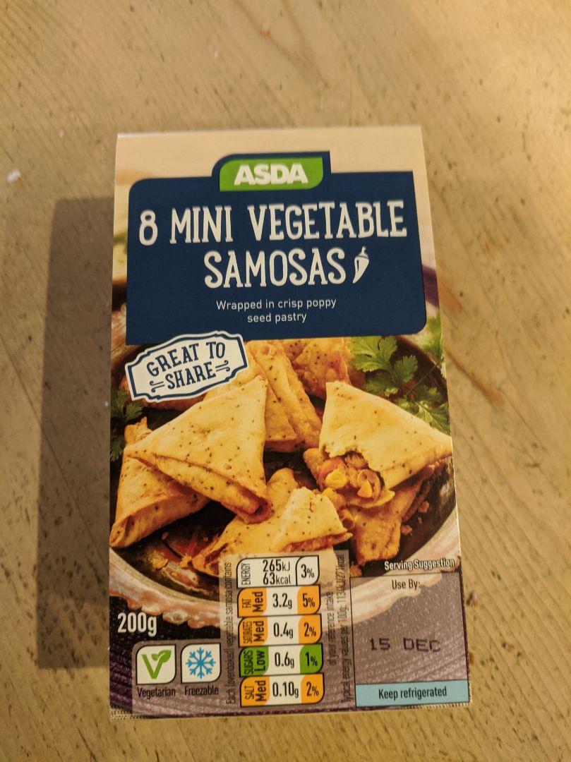 Asda mini Vegetable Samosas from ASDA - Vegan Product Reviews & Ratings ...
