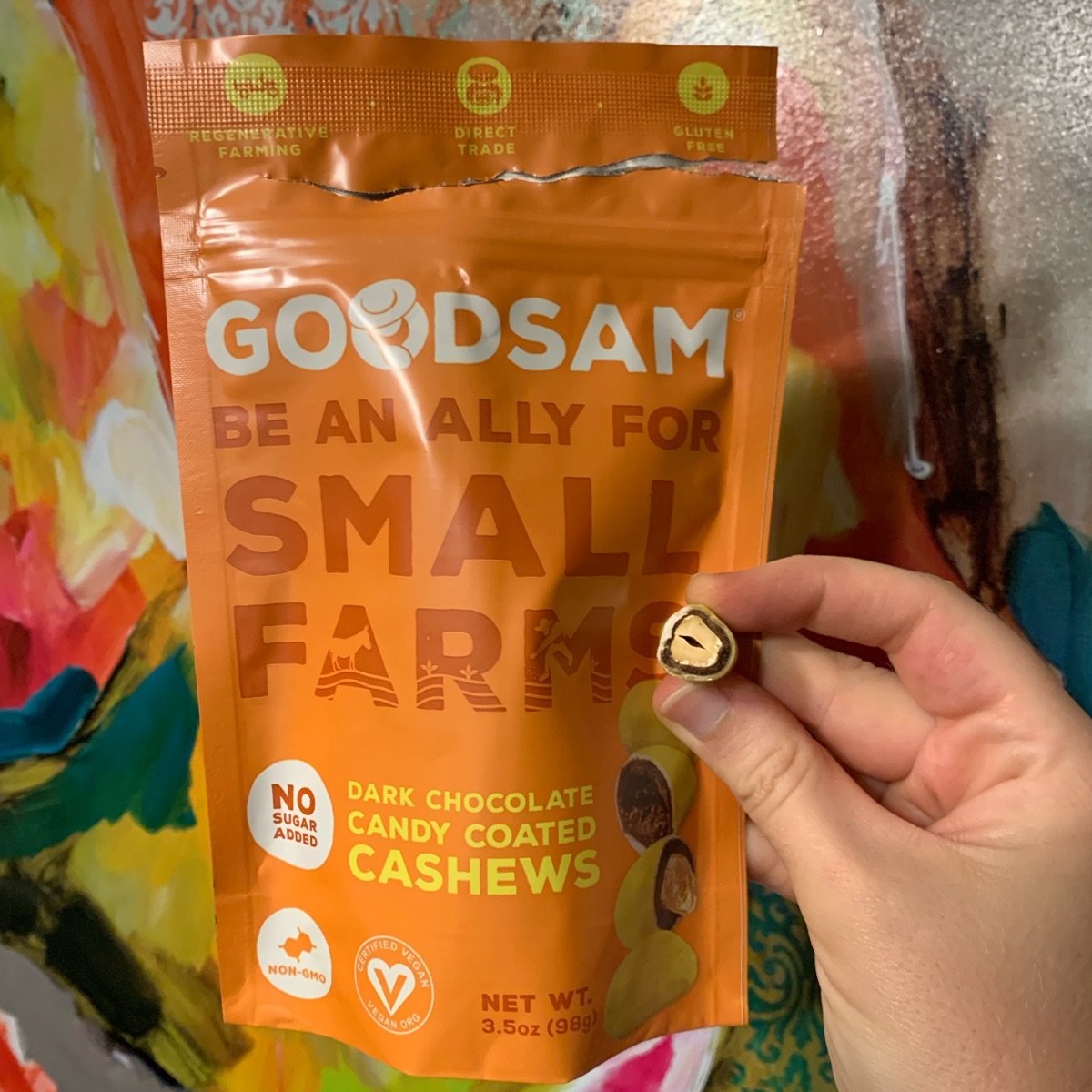 Goodsam Foods Dark Chocolate Candy Coated Cashews Reviews Abillion