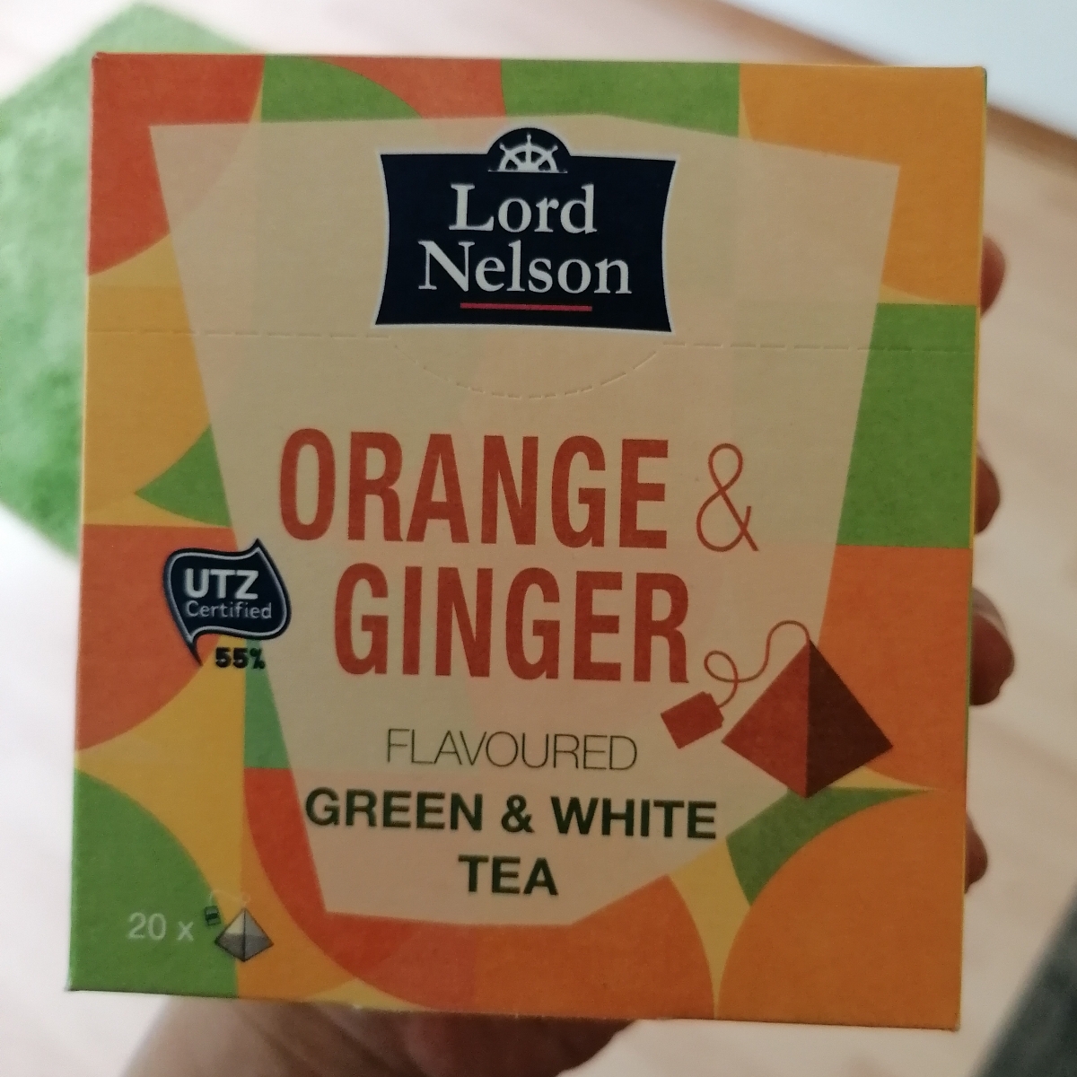 Orange & ginger flavoured green & white tea from Lord Nelson - Vegan ...