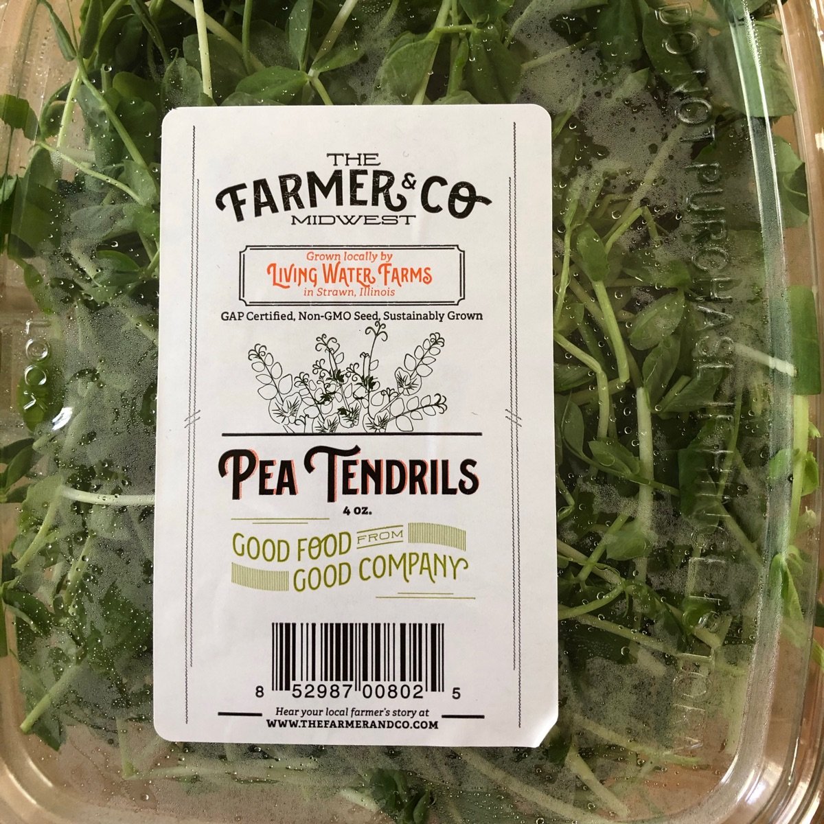 Pea Tendrils from The Farmer & Co - Vegan Product Reviews & Ratings ...