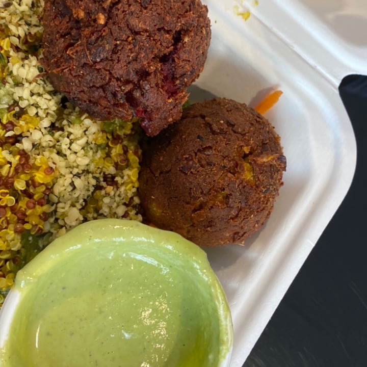 Lexi's Healthy Eatery Sandown, Sandton, South Africa Beetroot Falafel Side Dish Review | abillion