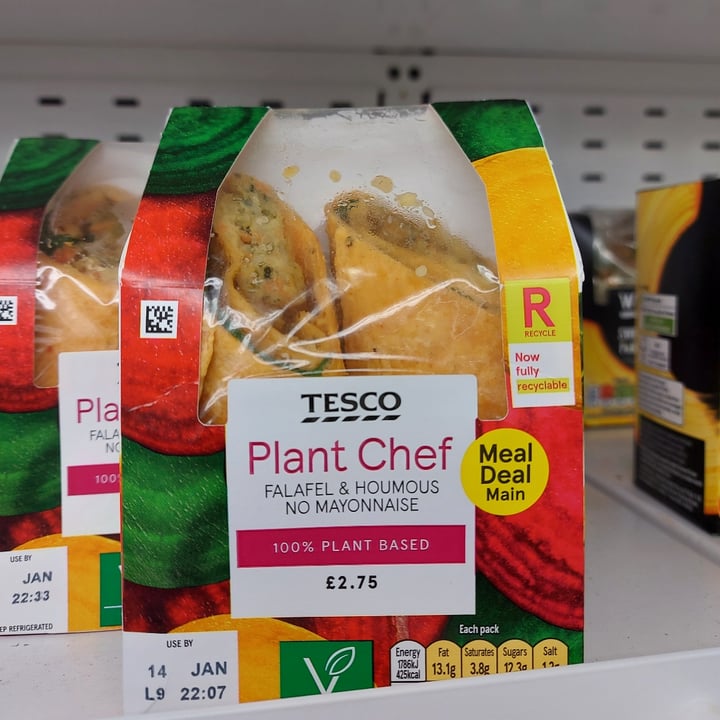 Tesco Plant Chef Falafel & Houmous Wrap Review | abillion