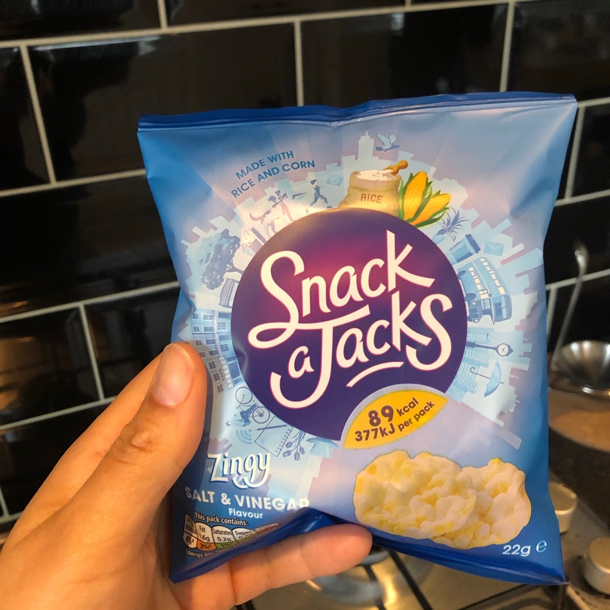 Salt & Vinegar Flavour Rice & Corn Cakes from Snack a Jacks - Vegan ...