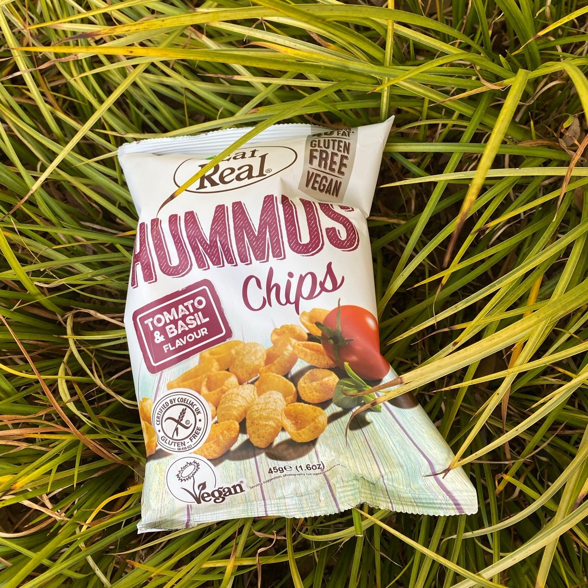 Hummus chips tomato & basil Flavour from Eat Real - Vegan Product ...