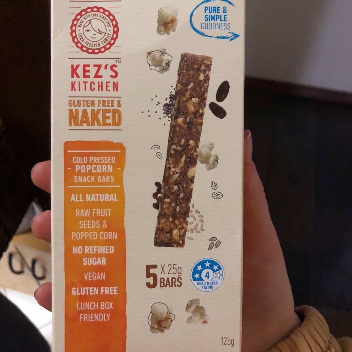 Popcorn Snack Bar from Kez's kitchen - Vegan Product Reviews & Ratings ...