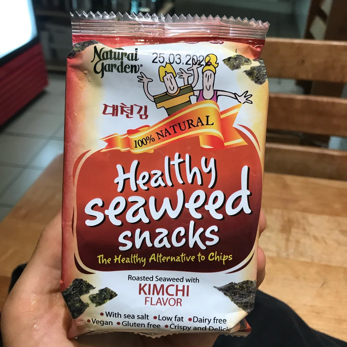 Healthy Seaweed Snack Kimchi Flavor from Natural Garden - Vegan Product ...