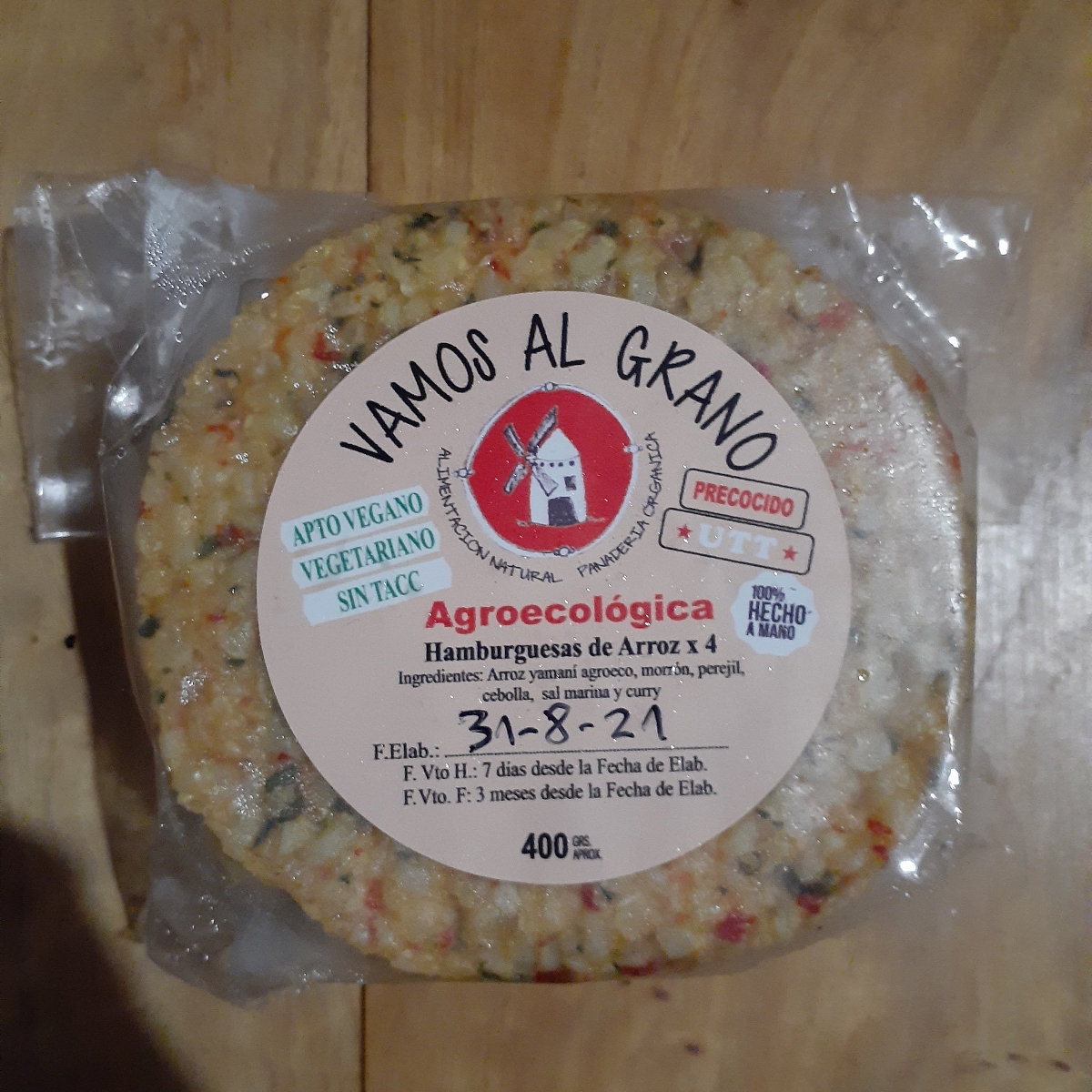 Hamburguesa De Arroz from Vamos al grano - Vegan Product Reviews ...