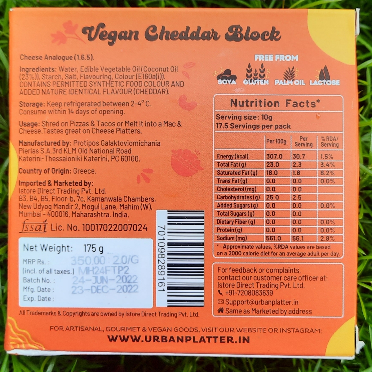 Vegan Cheddar Block from Urban Platter - Vegan Product Reviews ...