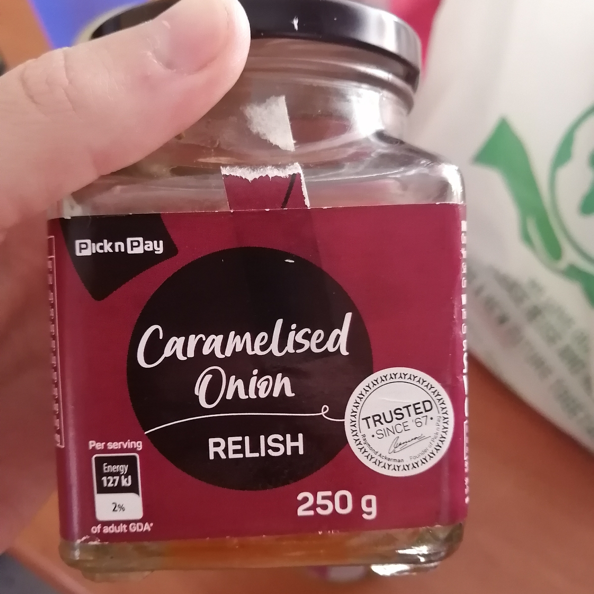 Caramelised onion relish from Pick n Pay - Vegan Product Reviews & Ratings | abillion