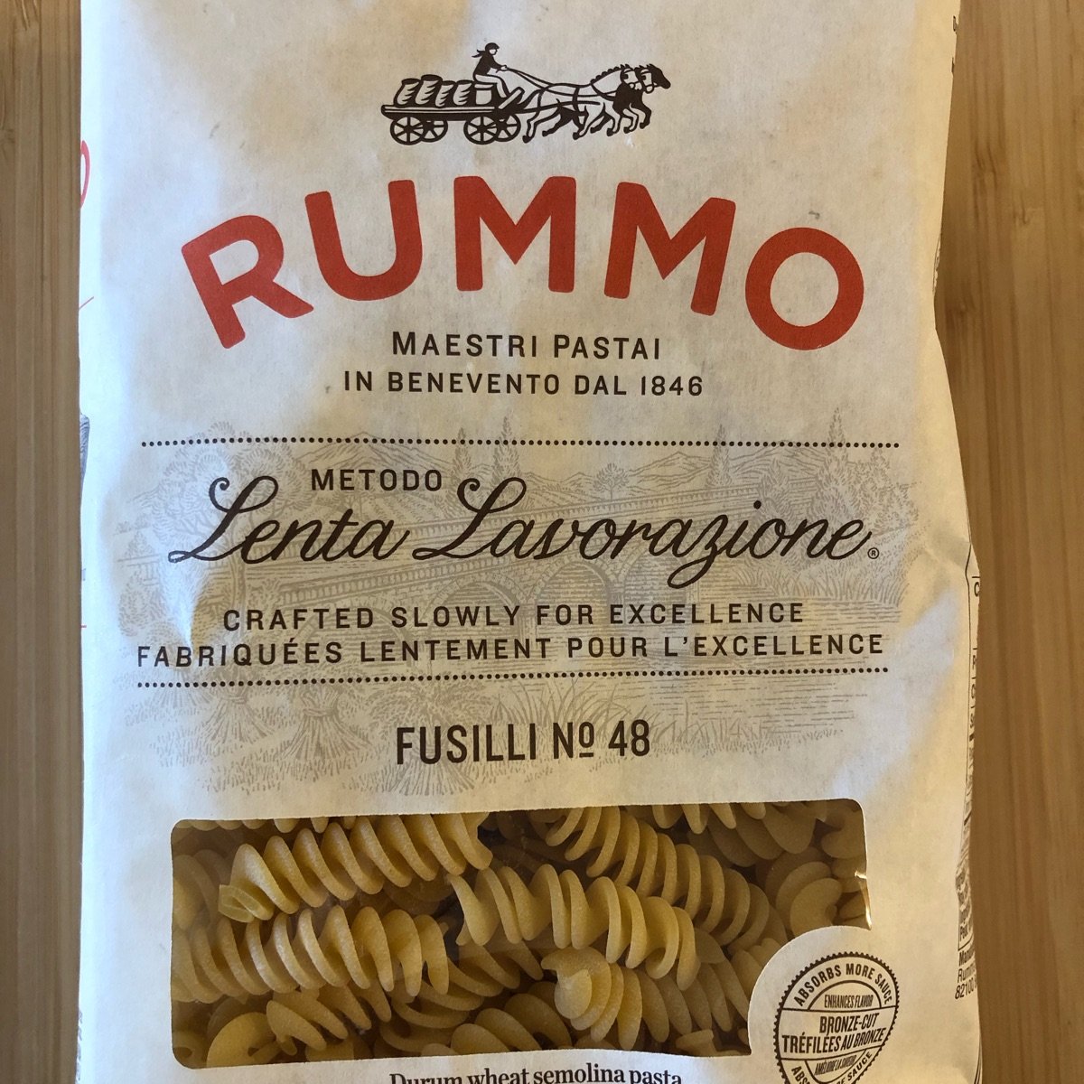 Fusilli n. 48 durum wheat semolina pasta from Rummo - Vegan Product ...