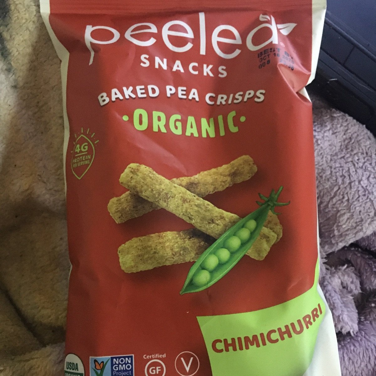Peeled Snacks Organic Baked Pea Crisps Chimichurri Reviews | abillion