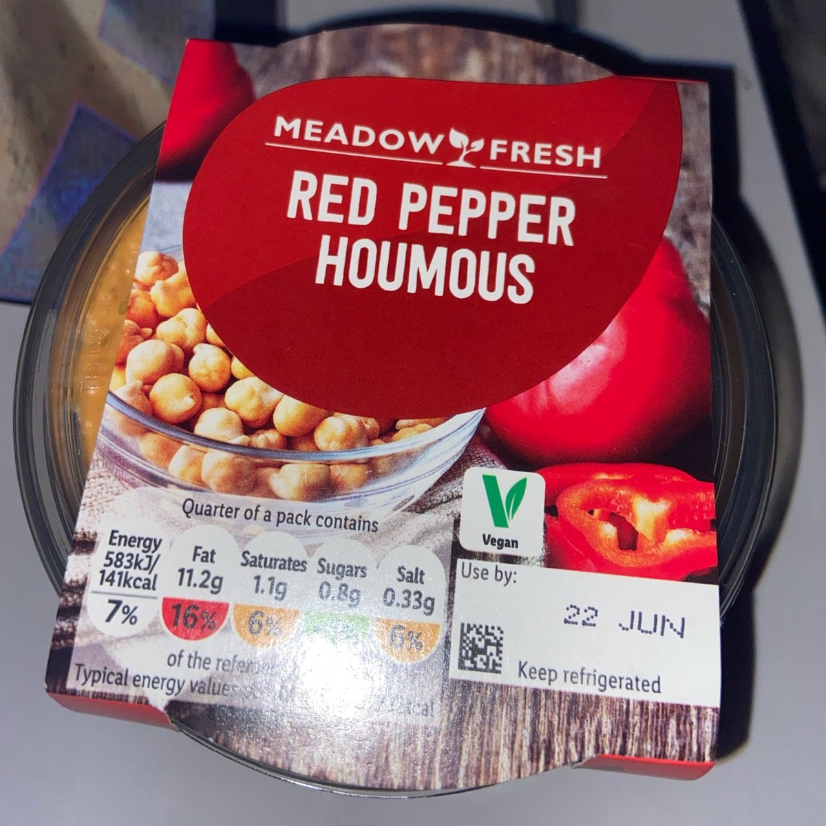 Red pepper houmous from Meadow Fresh - Vegan Product Reviews & Ratings ...
