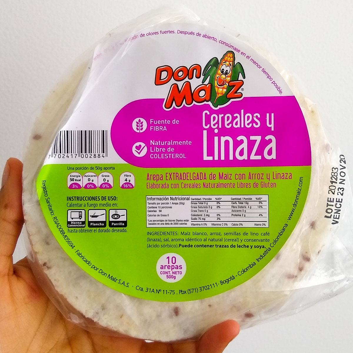 Don Maíz Arepa Extradelgada de Maíz con Arroz y Linaza Reviews | abillion