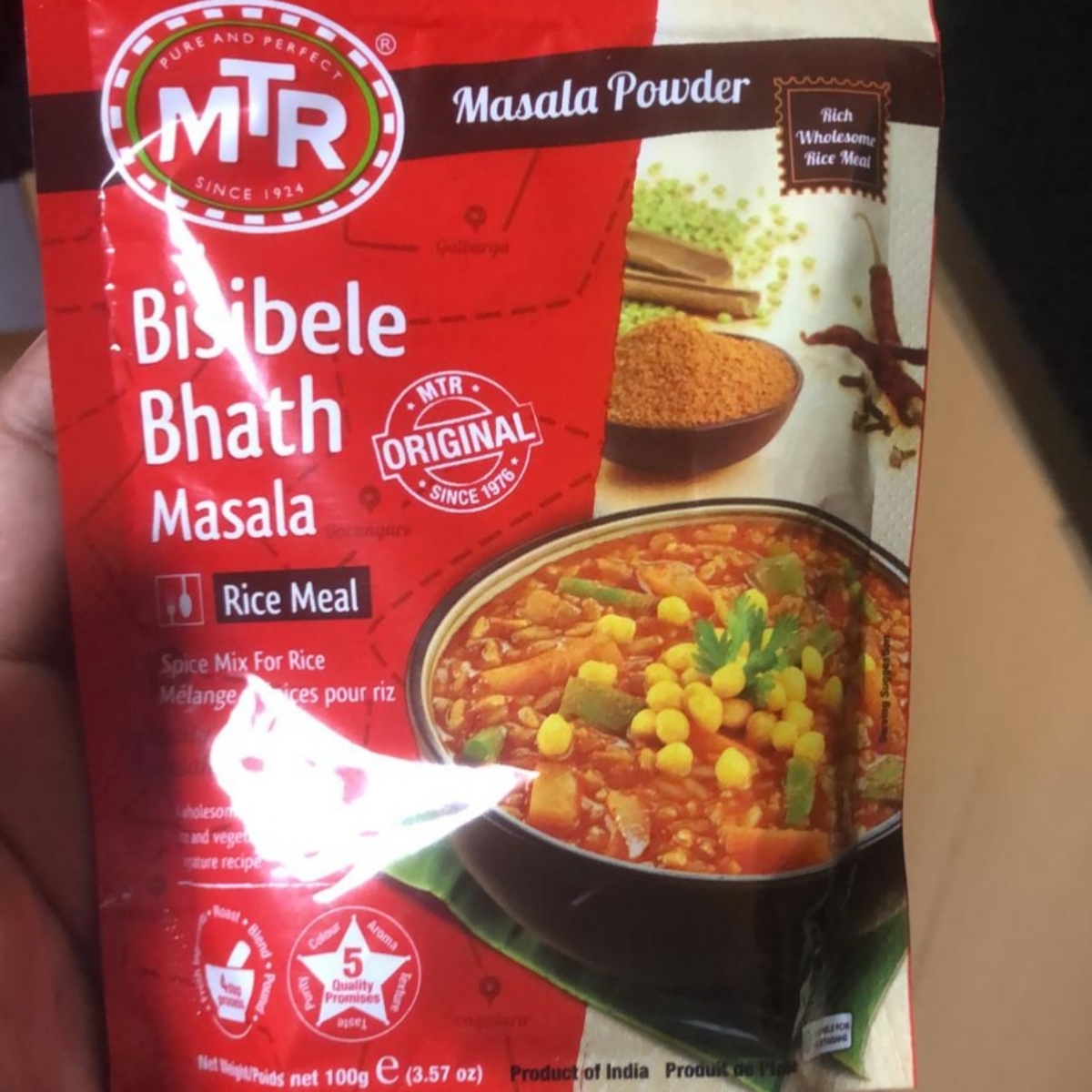 Bisibele Bhath masala from MTR Foods - Vegan Product Reviews & Ratings ...