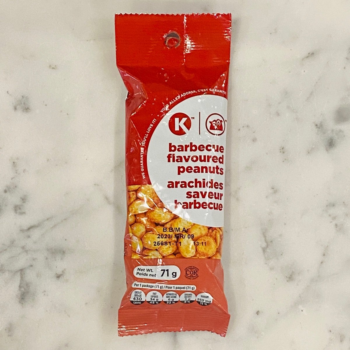 barbecue flavoured peanuts from Circle k - Vegan Product Reviews ...
