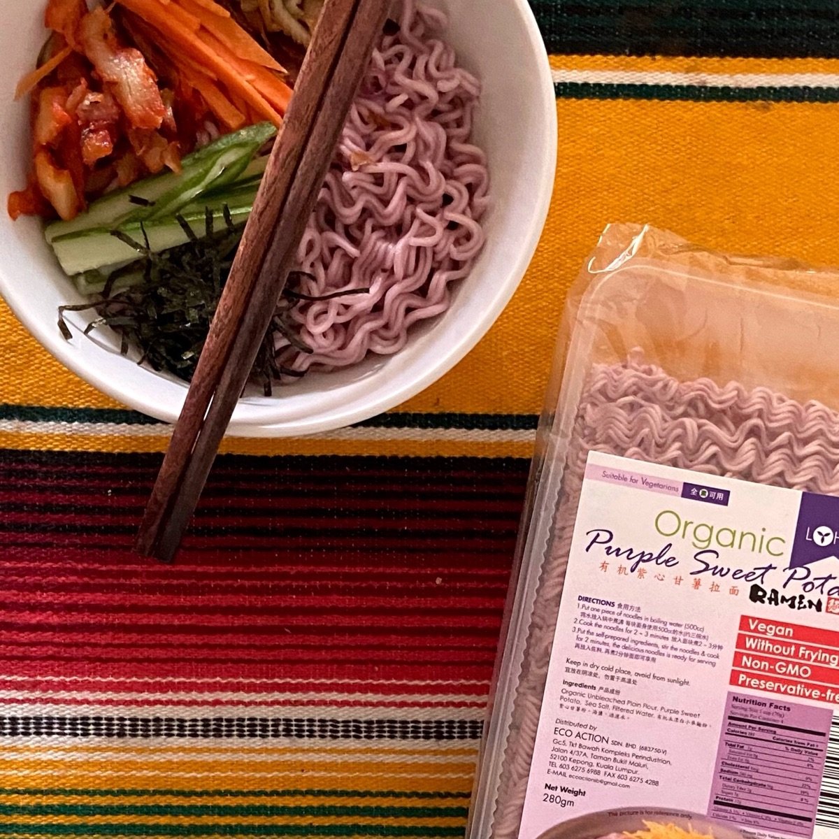 Organic Purple Sweet Potato Ramen from LOHAS - Vegan Product Reviews ...