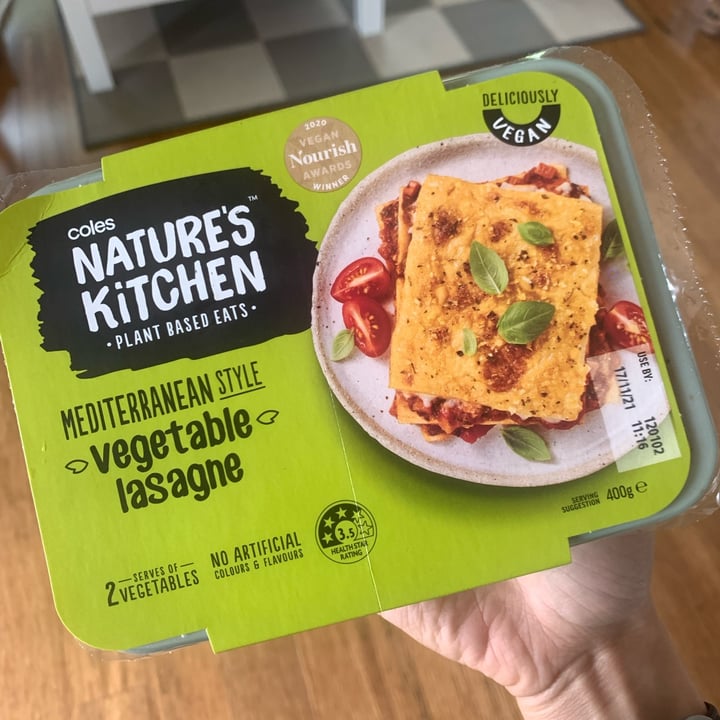 Coles Nature's Kitchen Mediterranean Vegetable lasagne Review | abillion