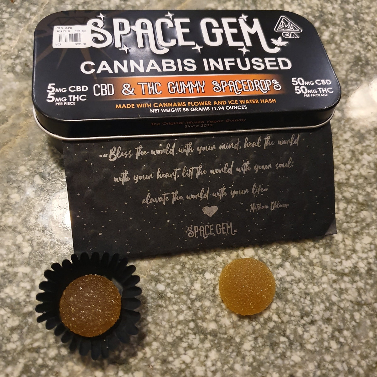 CBD & THC Gummy Space Drops from Space Gem - Vegan Product Reviews ...