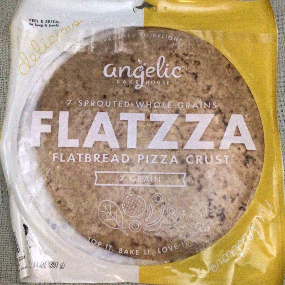 7 Sprouted Whole Grains Flatzza Flatbread Pizza Crust from Angelic ...
