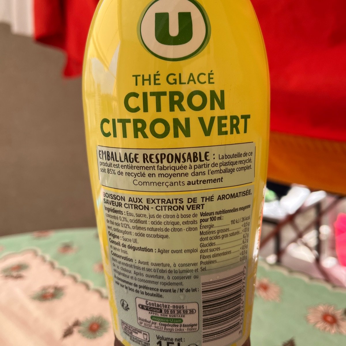 Thé Glacé Citron, Citron Vert from Super U - Vegan Product Reviews ...