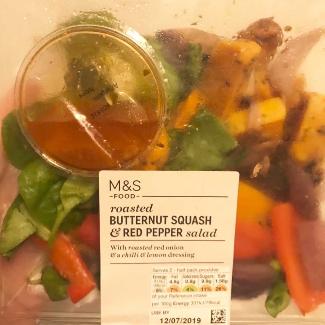Roasted Butternut Squash & Red Pepper Salad from Marks & Spencer Food ...