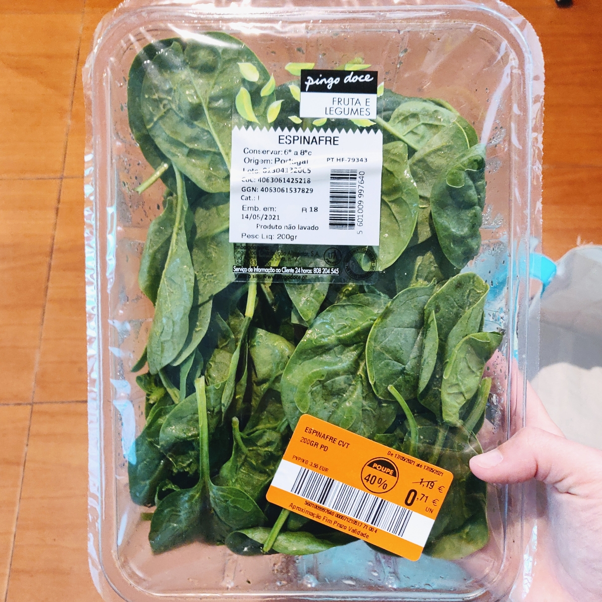 Espinafres from Pingo doce - Vegan Product Reviews & Ratings | abillion
