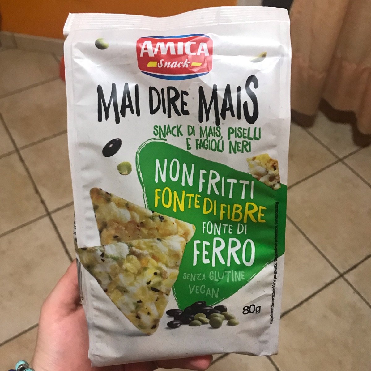 Mai dire mais snack di mais, piselli e fagioli neri from Amica Snack ...