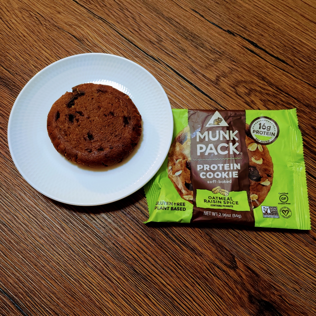 Oatmeal Raisin Spice Protein Cookie, 12-Pack from Munk Pack - Vegan ...