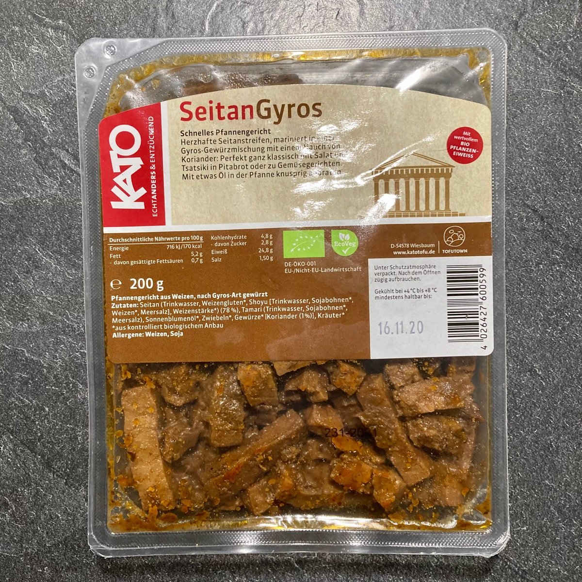 Seitan Gyros from Kato - Vegan Product Reviews & Ratings | abillion