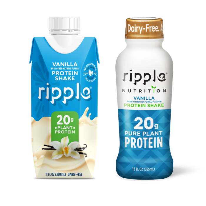 Vanilla Plant-Based Protein shake from Ripple Foods - Vegan Product ...