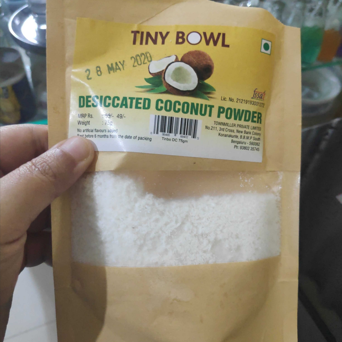 Dessicated coconut powder from Tiny bowl - Vegan Product Reviews & Ratings | abillion