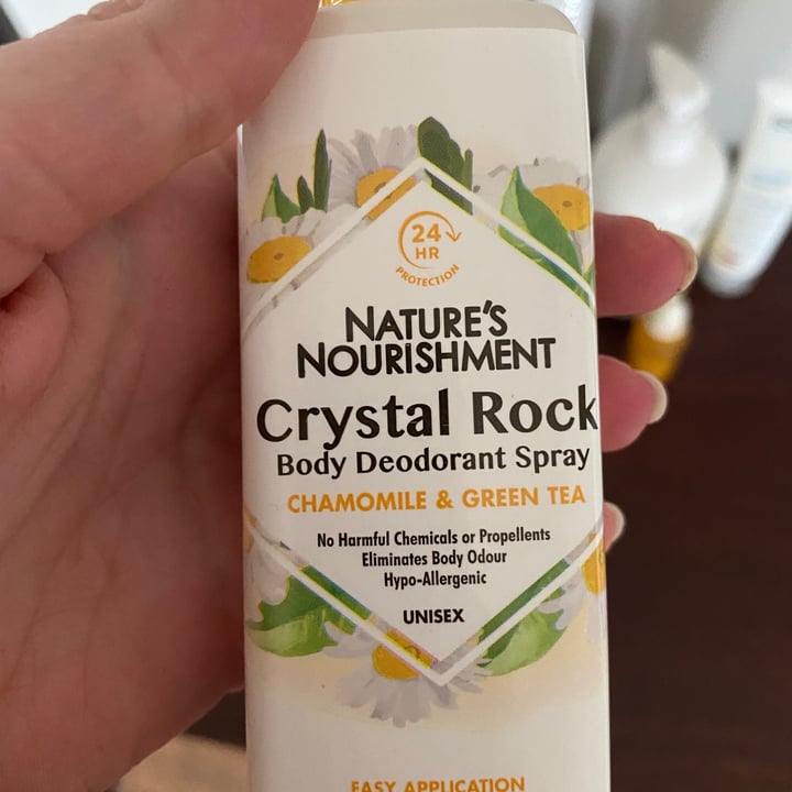 Nature’s Nourishment Crystal Rock Chamomile & Green Tea Body deodorant ...