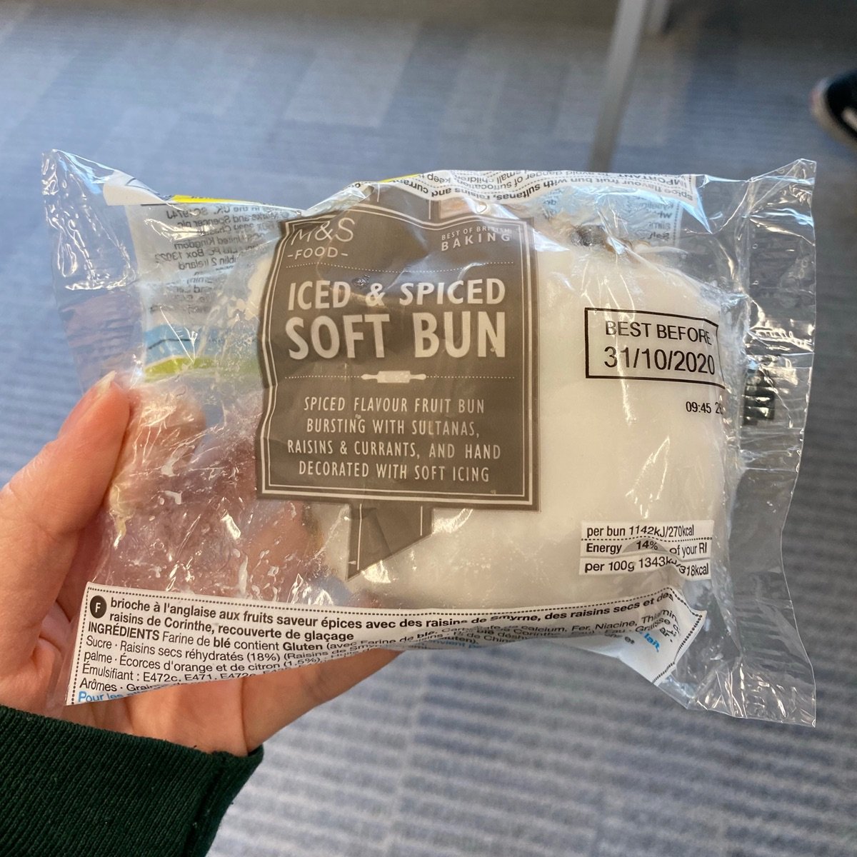 Iced & Spiced Soft Bun from Marks & Spencer Food (M&S) - Vegan Product ...