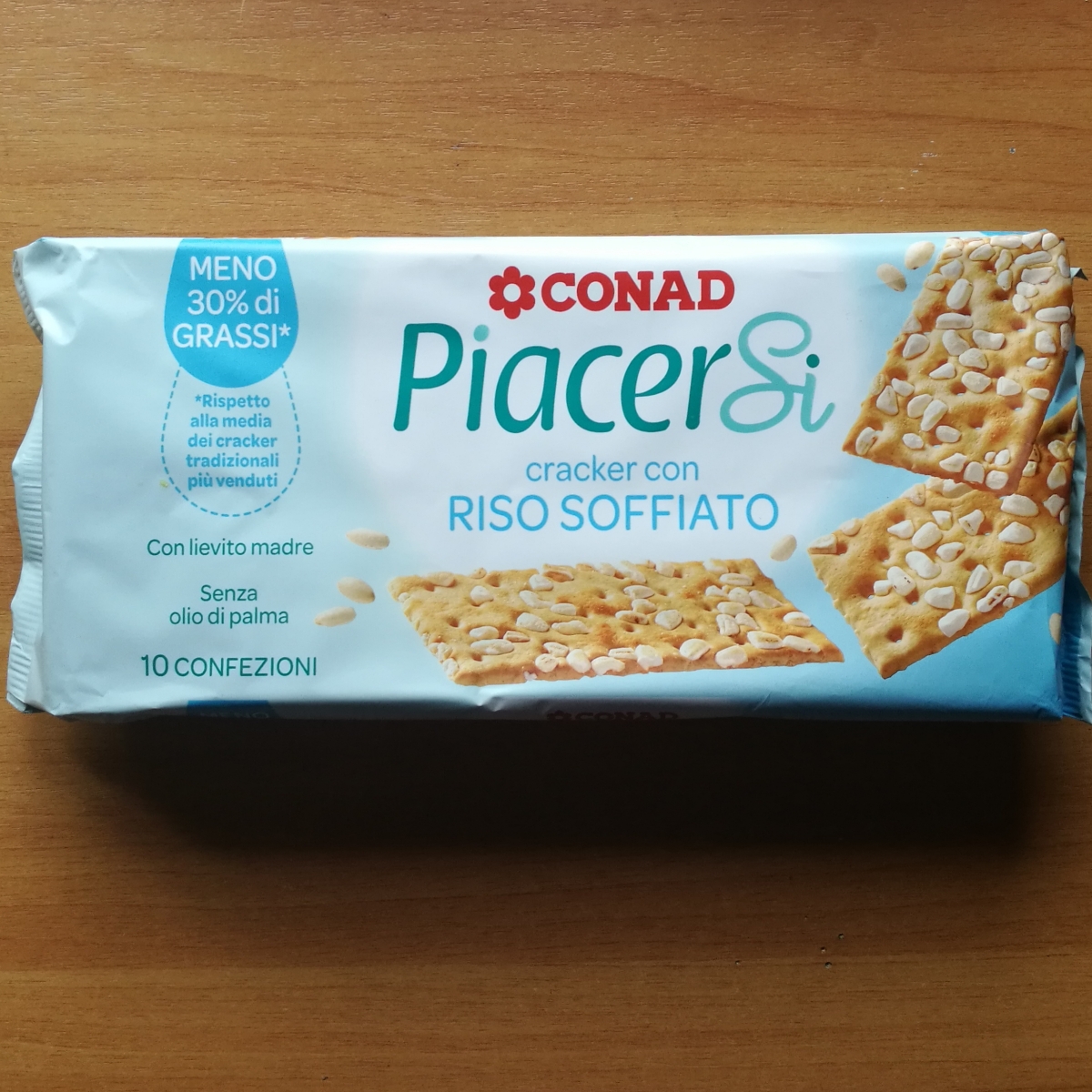 Cracker Con Riso Soffiato from Piacersi | Conad - Vegan Product Reviews ...
