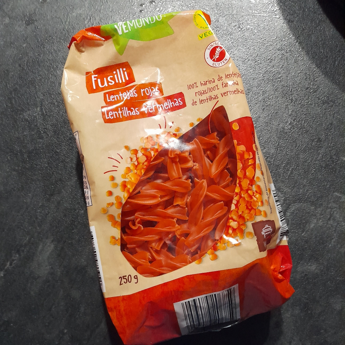 fusili lentejas rojas from Vemondo - Vegan Product Reviews & Ratings ...