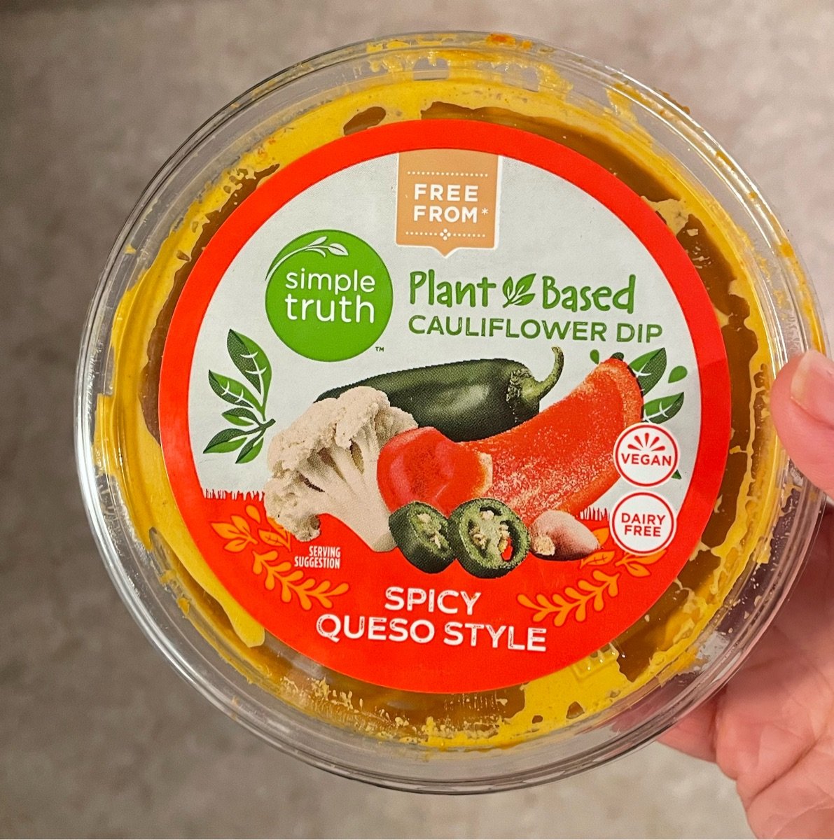 Plant based cauliflower dip “spicy queso” from Simple Truth - Vegan ...