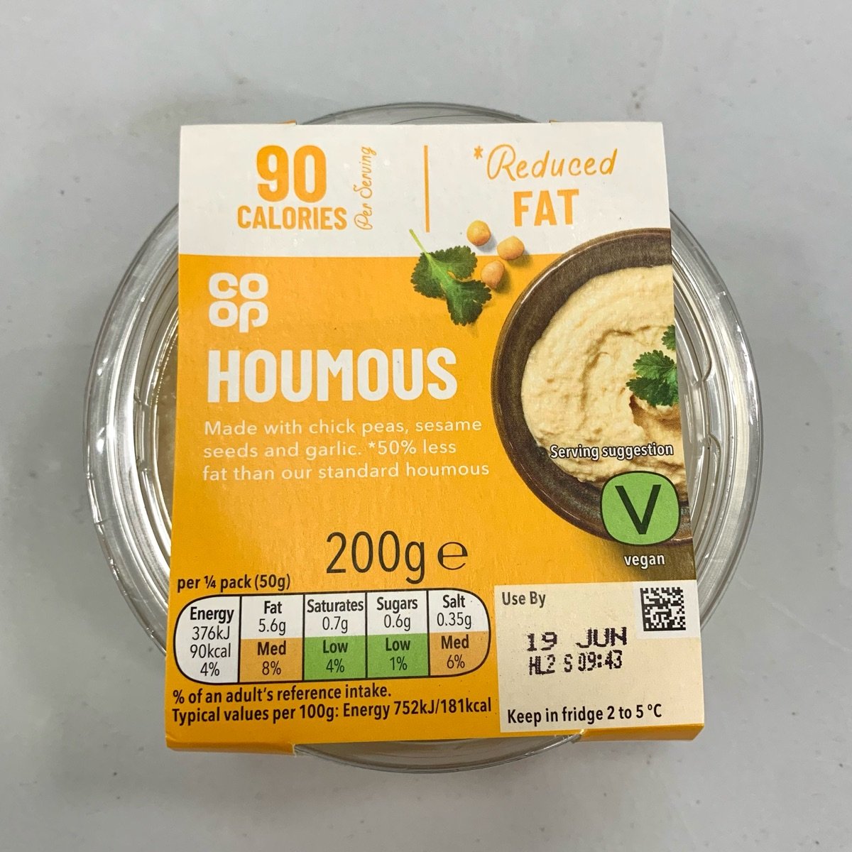 Co-op Reduced Fat Houmous 200g from Coop - Vegan Product Reviews ...