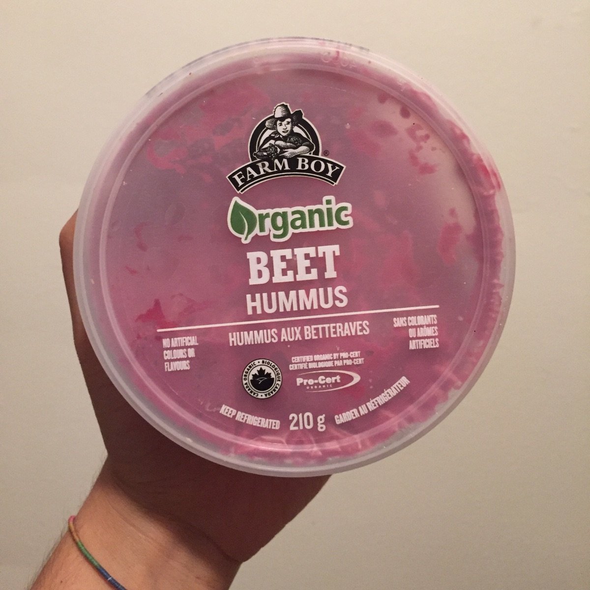 Beet hummus from Farm Boy - Vegan Product Reviews & Ratings | abillion